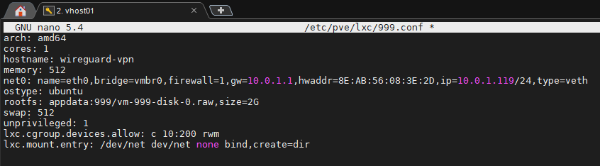 Wireguard im LXC-Container unter Proxmox einrichten