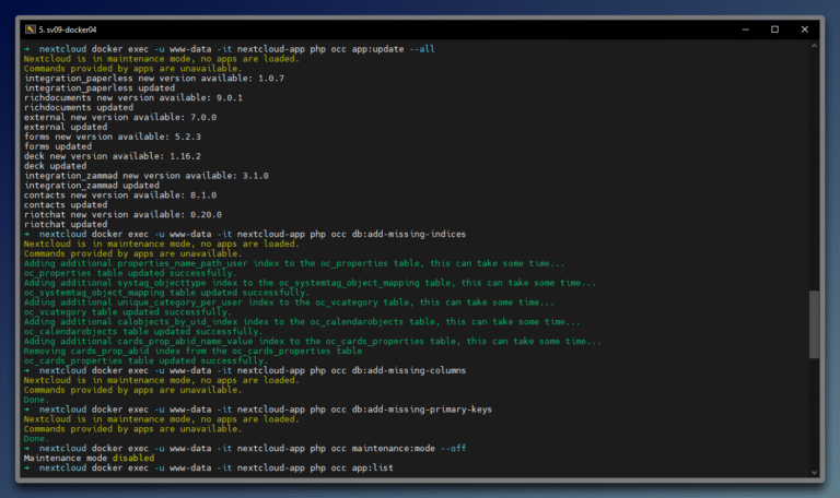 Nextcloud in Docker manuell updaten: Meine Schritt für Schritt ...